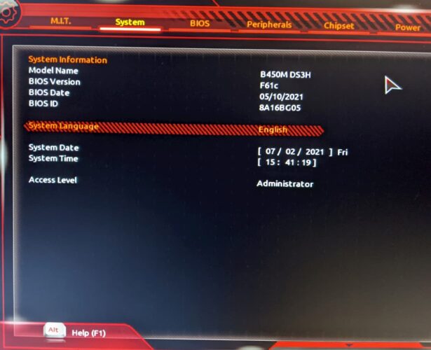 Upgrade BIOS and change the settings - David Yin's Blog