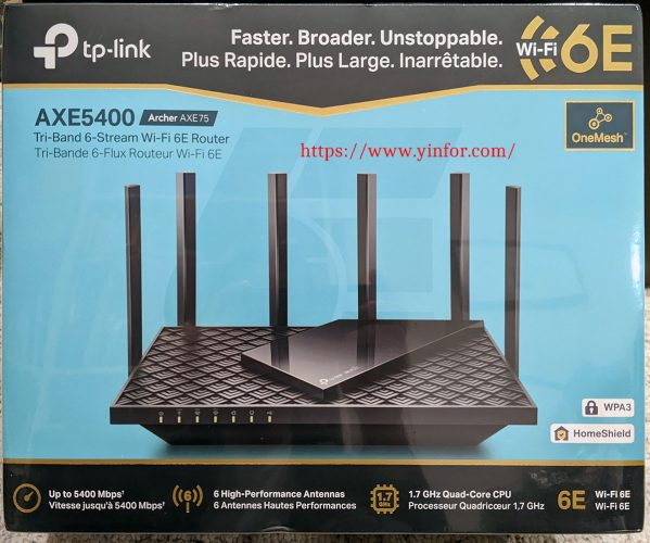 TP-Link AXE5400 Archer AXE75 Tri-Band Gigabit Wi-Fi 6E Router - David ...